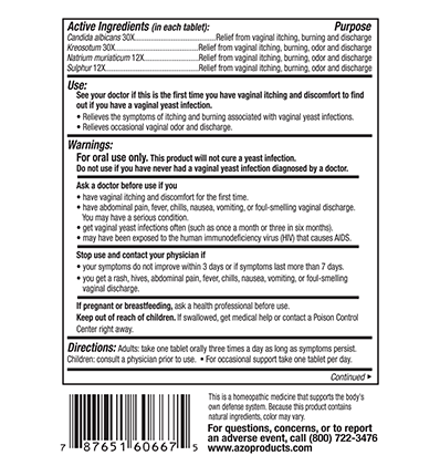 AZO Yeast® Plus Helps to Soothe Symptoms of Vaginal Infection*